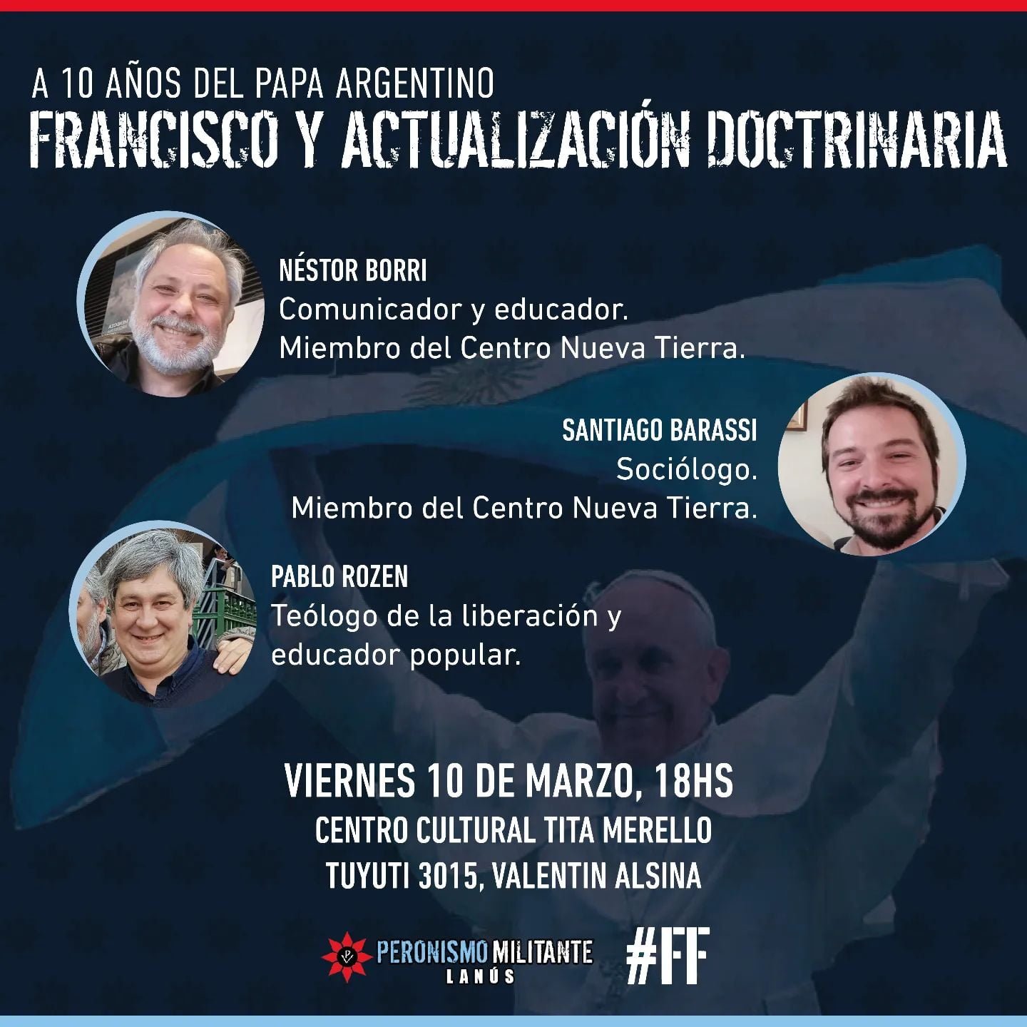 A 10 años del Papa argentino, se realizará en Lanús una charla para ...